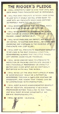 THE RIGGER'S PLEDGE - Freifall Xpress